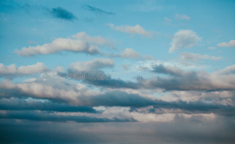 Dark Sky and a Sharp Black Cloud before the Rain Stock Photo - Image of ...