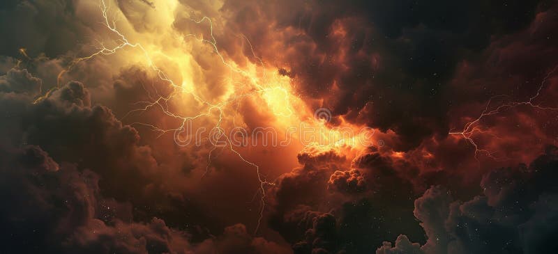 A Dark Sky with a Stormy Atmosphere by AI Generated Image Stock Photo ...
