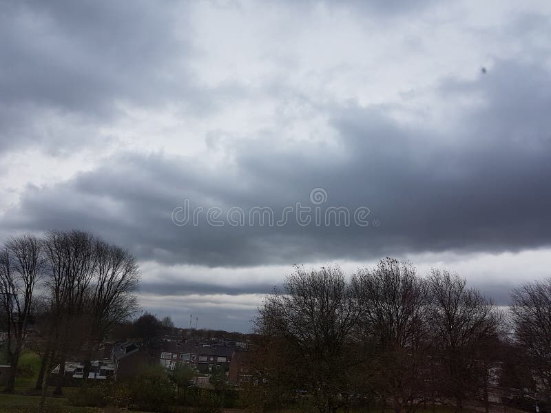 Dark skyline stock photo. Image of november, cloud, skyline - 104481934