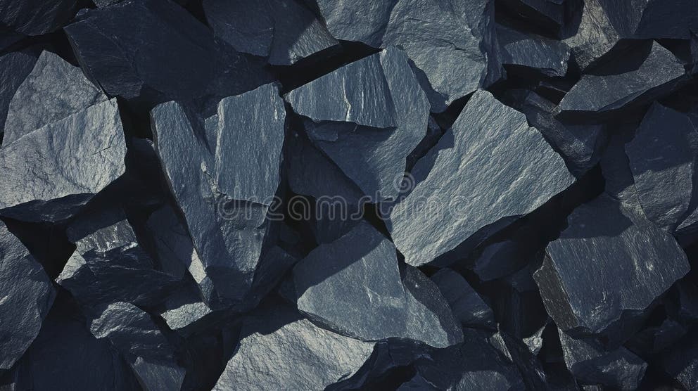 Dark Slate Rocks with Varied Textures for Background and Design Stock ...