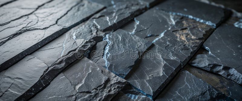 Dark Slate Stone Surface with Natural Rock Texture and Deep Grooves ...