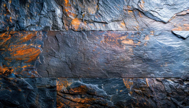 Dark Slate Stone Wall Texture Background, Rustic Modern Design, Natural ...