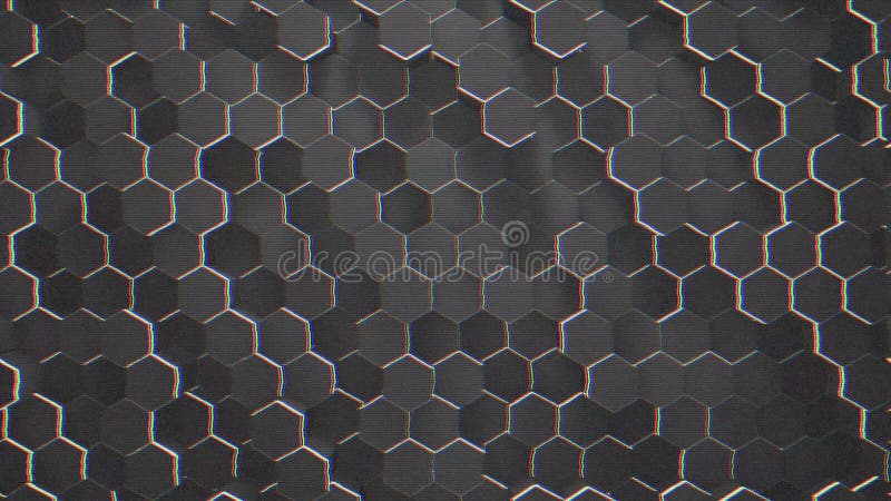 Dark Small Black Hex Grid Pattern and Neon Light Stock Video - Video of ...