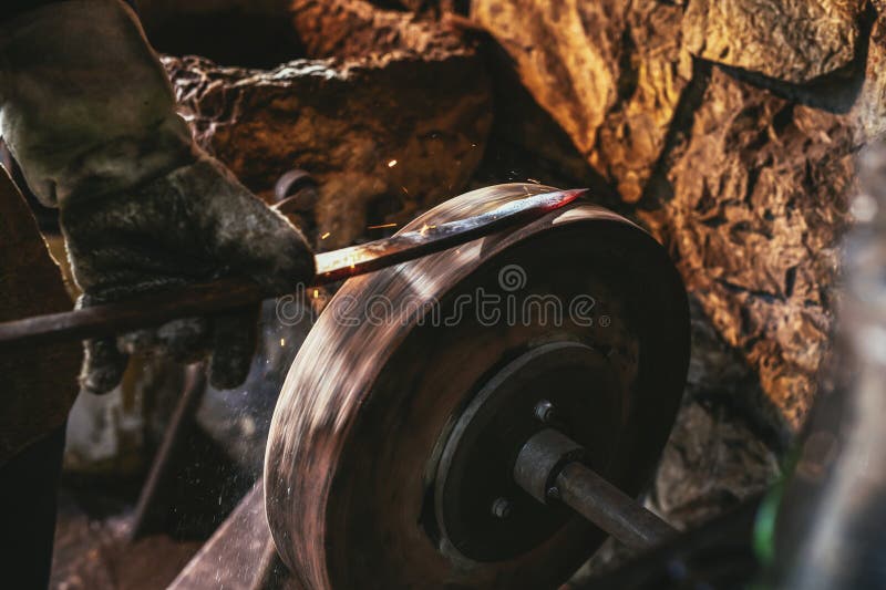 Dark Smithy with Blacksmith Tools Stock Photo - Image of industry, metal: 272852230