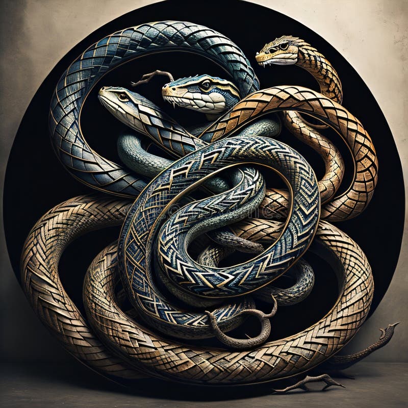 Snakes Circle Stock Illustrations – 230 Snakes Circle Stock ...