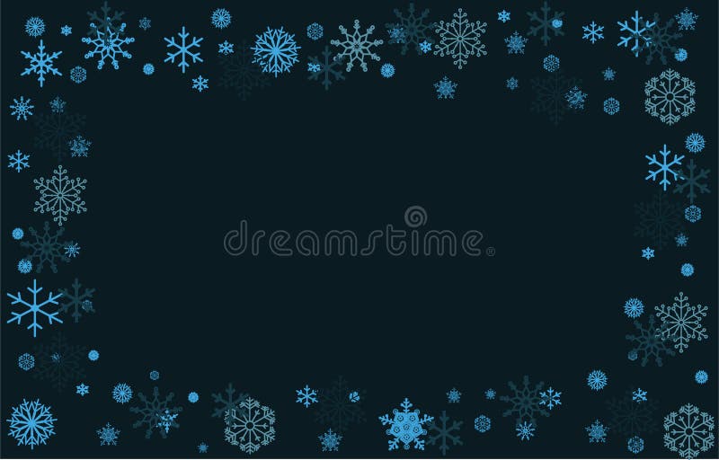 Dark Snowflakes Cool Cold Winter Snow Background Stock Vector ...