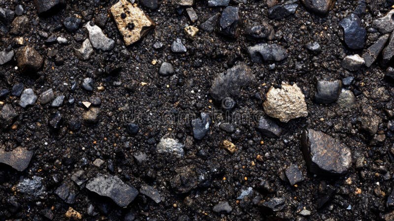 Dark Soil Texture with Varied Sized Rocks Stock Illustration ...