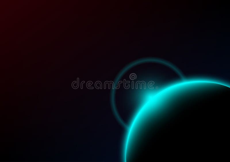 Dark Space Galaxy Light Blue Planet Abstract Background Stock Vector ...