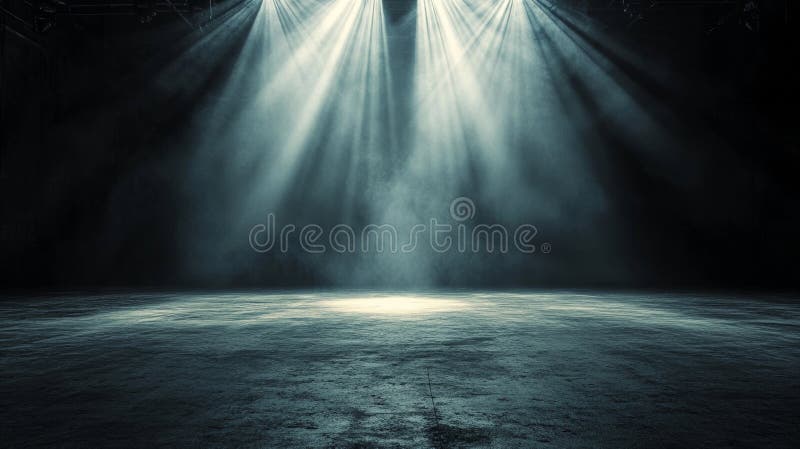 In a Dark Space, White Light Beams Dynamically Display To Produce an ...