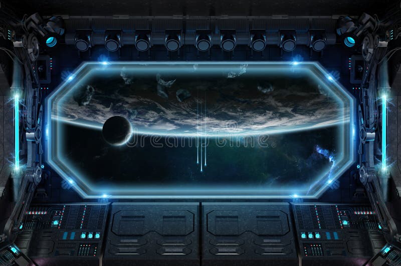 Spaceship Interior Large Window Stock Illustrations – 313 Spaceship ...