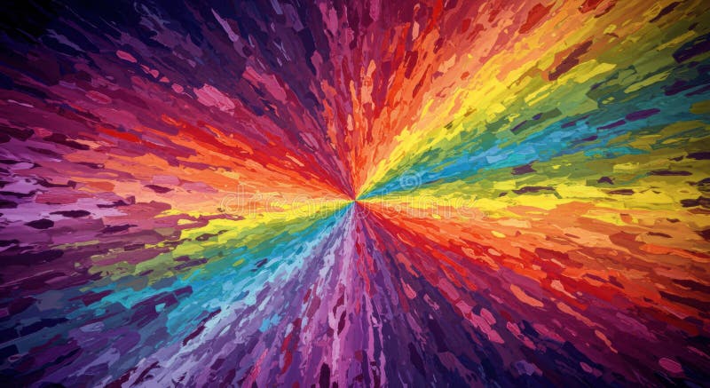 Dark Spectrum Explosion in Motion Art Stock Illustration - Illustration ...