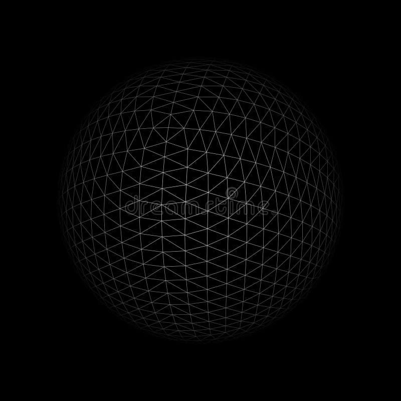 Dark sphere net stock vector. Illustration of futuristic - 239433204