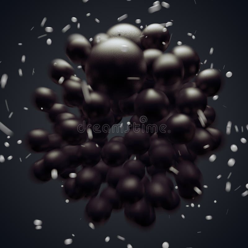 Dark Spheres stock illustration. Illustration of color - 57242201