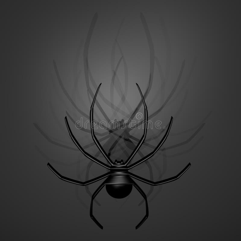Dark spider stock illustration. Illustration of nature - 44068203
