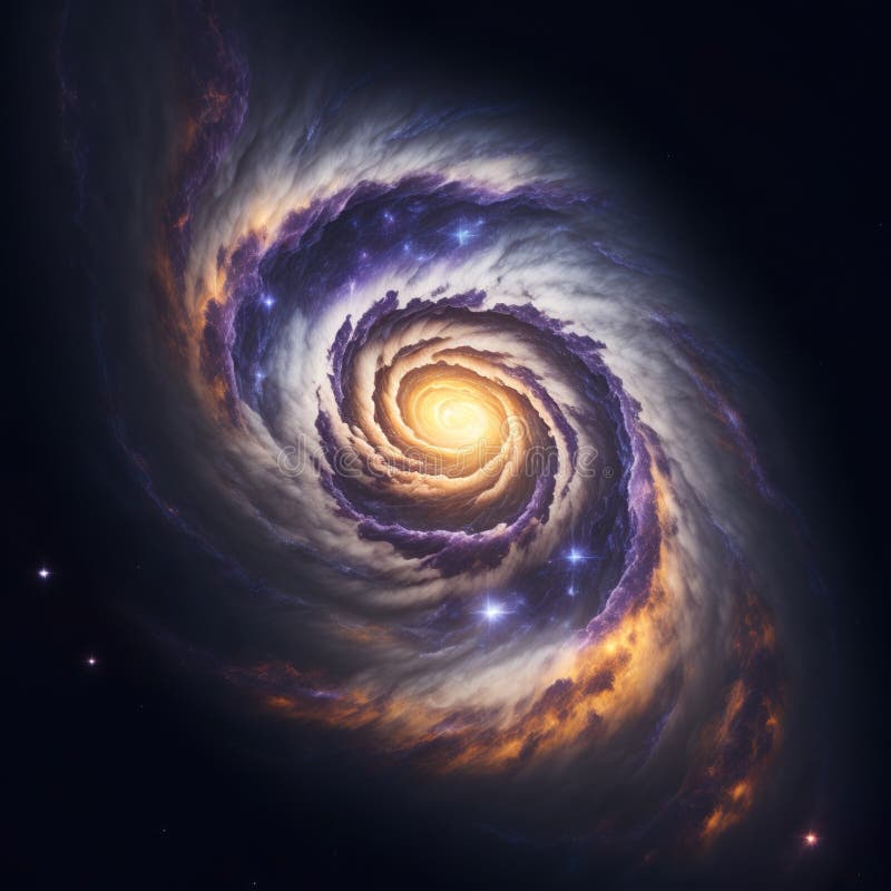 Dark Spiral Galaxy, Endless Vortex Stock Illustration - Illustration of ...