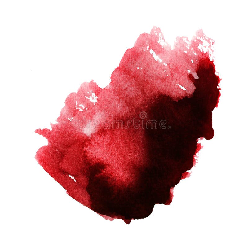 Dark Splash of Brown Watercolor Stock Illustration - Illustration of ...