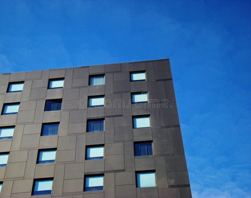 Dark Square Building stock photo. Image of city, hotel - 94041436