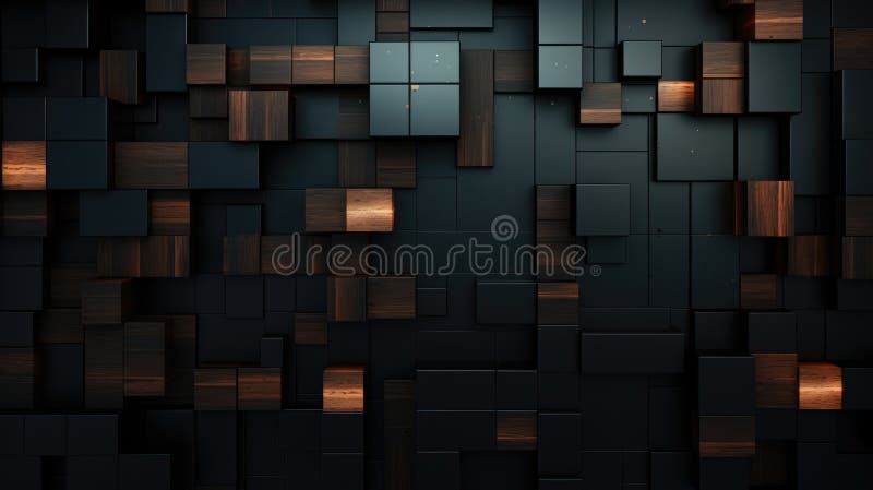 Dark Squares Full Screen, Abstract Illustration Stock Illustration ...