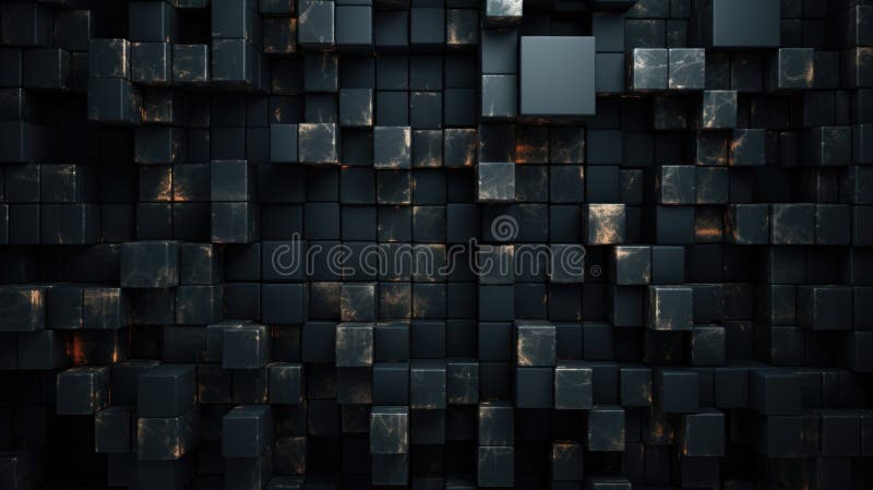 Dark Squares Full Screen, Abstract Illustration Stock Illustration ...