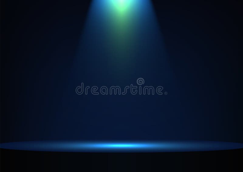 Dark Stage Background with Spotlight on Circular Platform for Dramatic ...