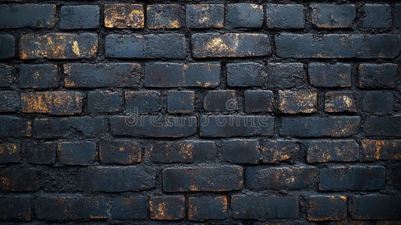 Dark-stained Brick Wall Texture Background Stock Illustration ...