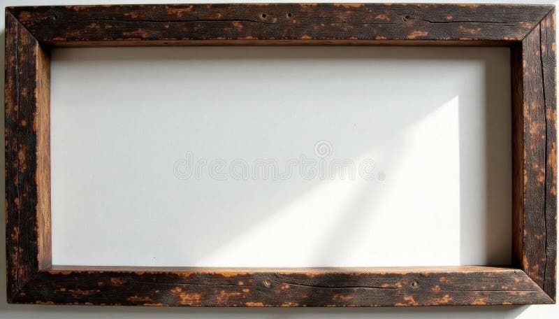 Dark Stained, Distressed Wood Frame, Simple Design, Stained, Black ...