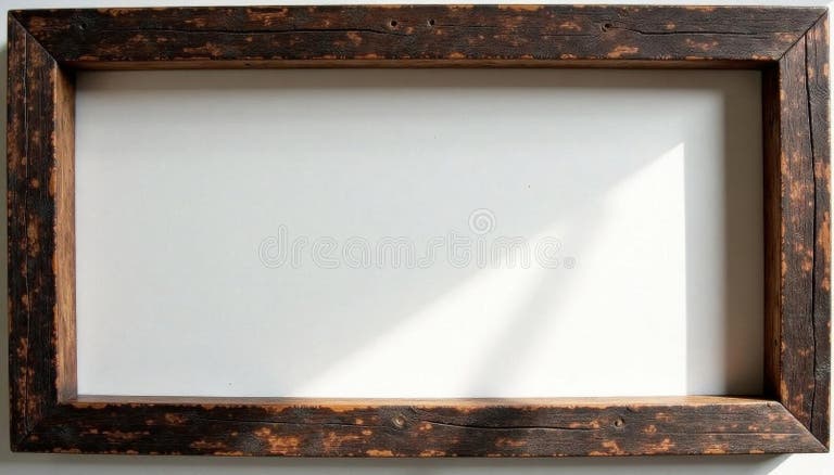 Dark Stained, Distressed Wood Frame, Simple Design, Stained, Black ...