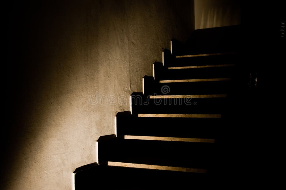 Dark Stairs 5 stock image. Image of concrete, creepy - 16073463