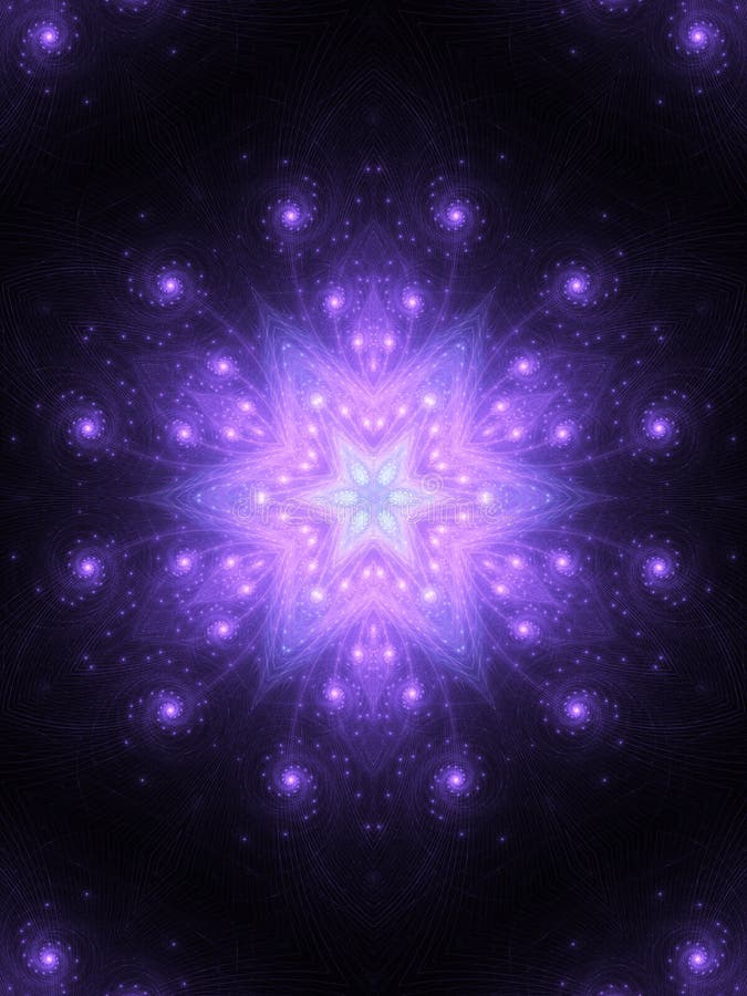 Dark Star-shaped Fractal Mandala Stock Illustration - Illustration of ...