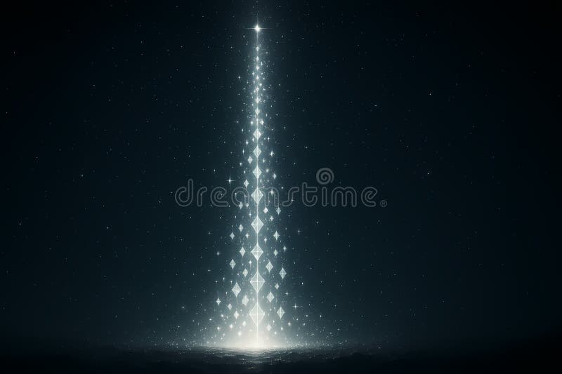 Guiding the Path of Abstract White Particle Starlight Stock Illustration - Illustration of path ...