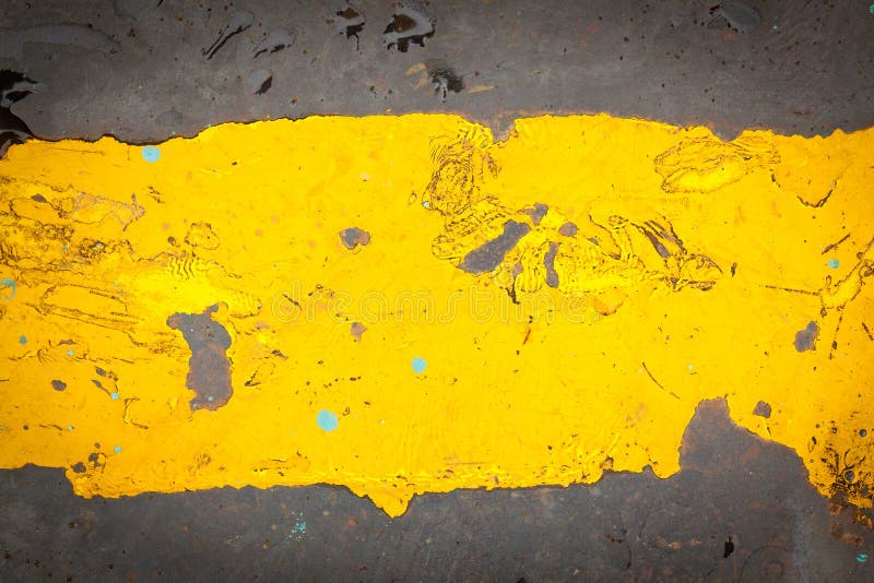 Dark Steel Floor Plate Paint with Yellow Pattern Stock Illustration ...