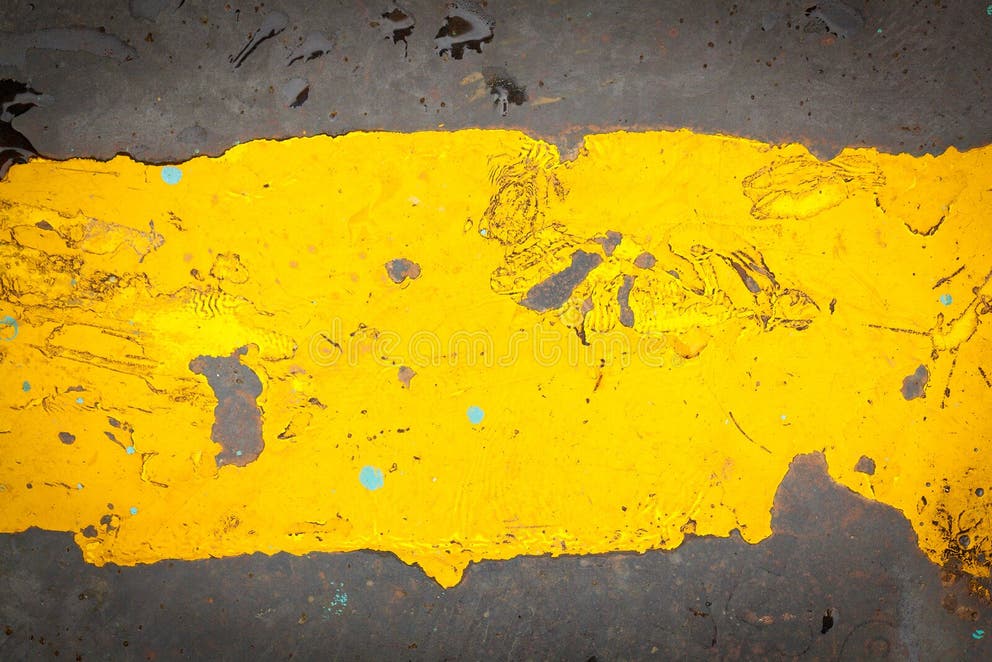 Dark Steel Floor Plate Paint with Yellow Pattern Stock Illustration ...