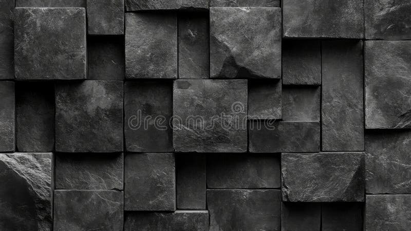 Dark Stone Blocks Create Textured Wall Pattern Stock Illustration ...
