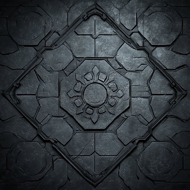 Dark Stone Floor Tile Pattern Stock Image - Image of material, detail ...