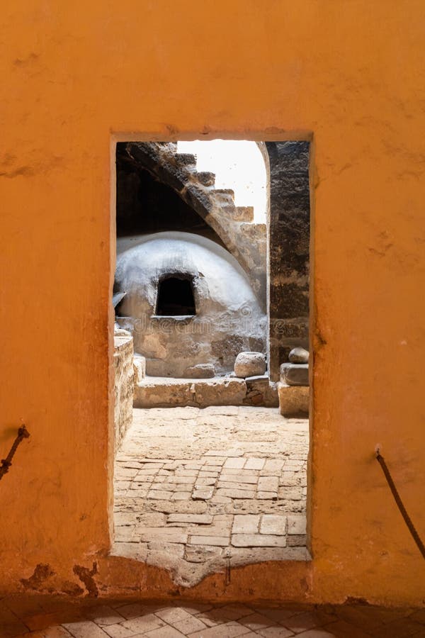 Dark Stone Kitchen, Old Style Stock Photo - Image of antigua, kitchen ...