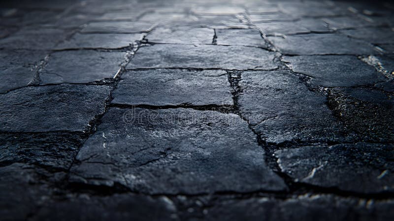 Dark Stone Pavement Background - a Textured Perspective Stock ...