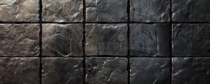 Dark Stone Square Grid Texture for Architectural and Interior Design ...