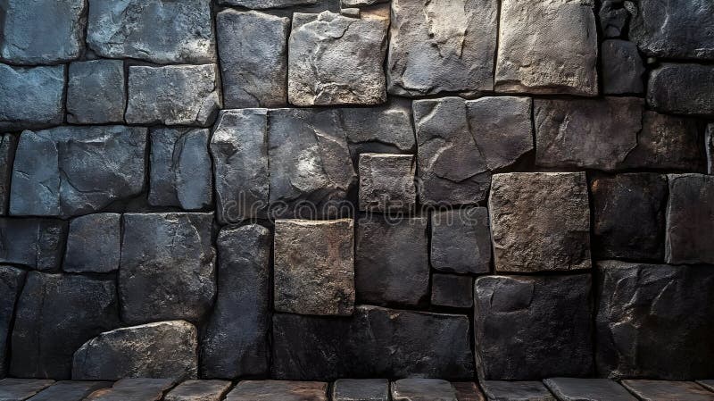 Dark Stone Wall Background - Rough Texture, Irregular Pattern Stock ...