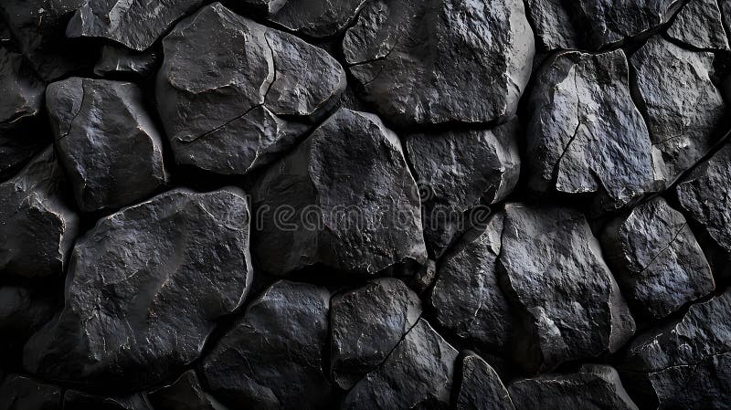 Dark Stone Wall Creating a Textured Background Stock Photo - Image of ...