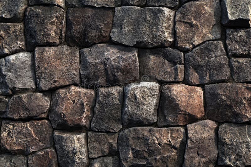 Dark Stone Wall Pattern with Uneven Texture. AI Image Stock Photo ...
