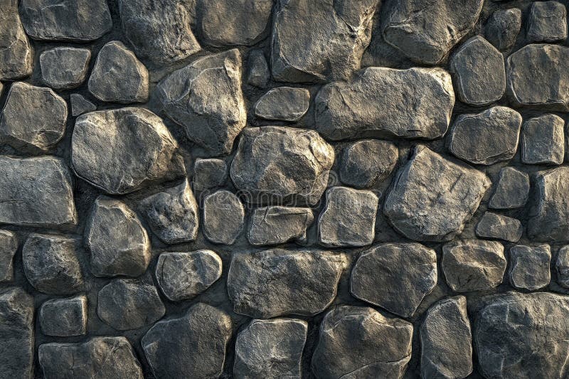 Dark Stone Wall Pattern with Uneven Texture. Artificial Intelligence ...