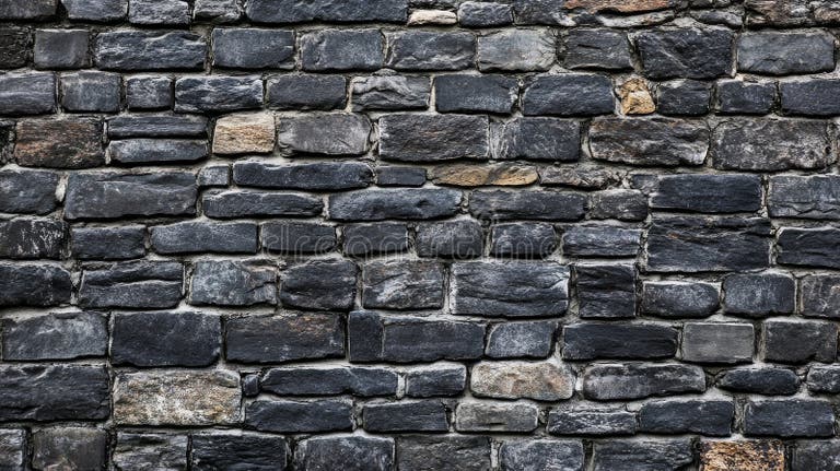 Dark Stone Wall Texture Ashlar Pattern, Grey and Black Tones, Rustic Background, Stonewall ...