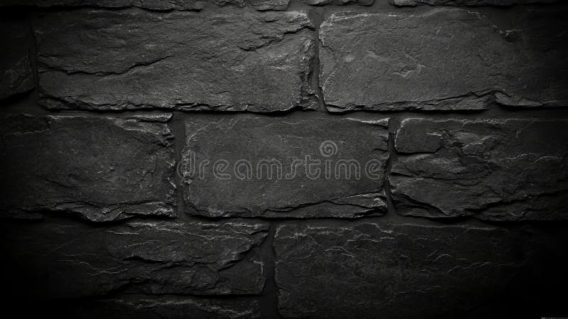 Dark Stone Wall Texture Monochromatic, Rough Blocks, Masonry Background ...