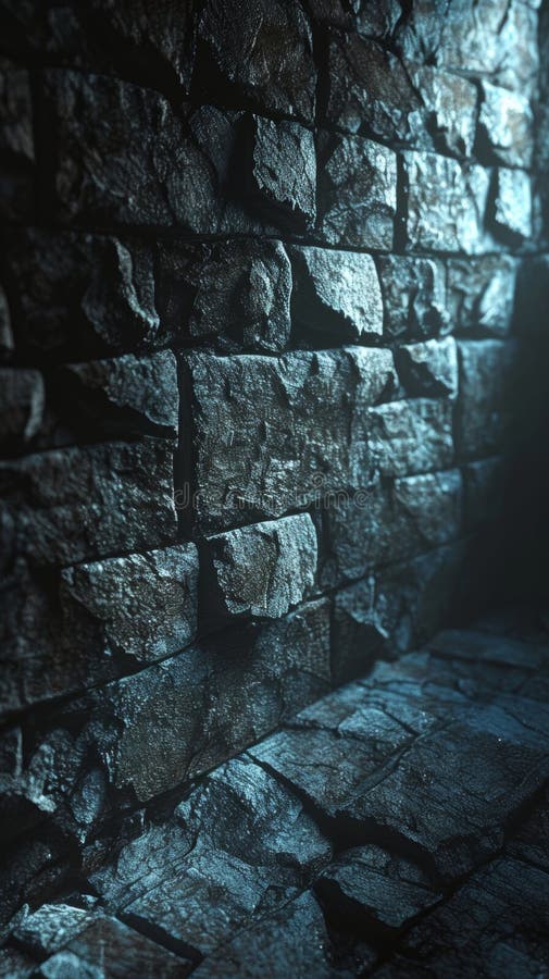 Dark Stone Wall Texture with Moody Lighting Stock Photo - Image of ...