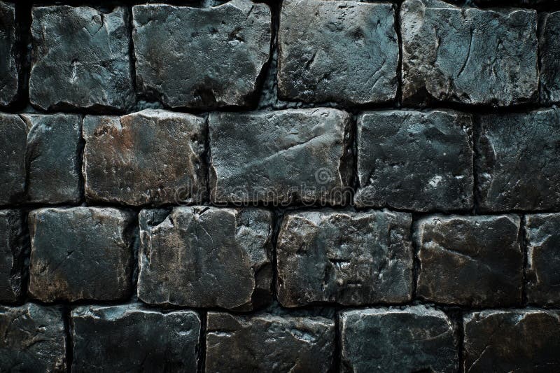 Dark Stone Wall Texture with Natural Patterns. AI Image Stock Image ...