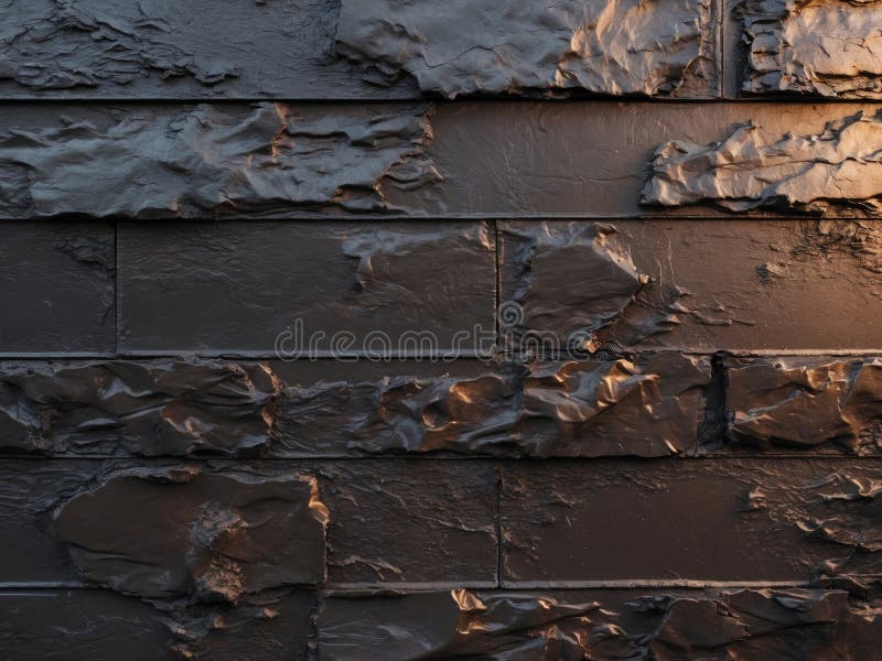 Dark Stone Wall Texture with Rough Surface and Sunlight Highlighting ...