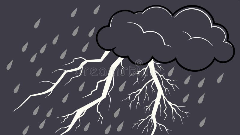 Dark Storm Cloud with Rain and Lightning for Severe Weather Forecasts ...