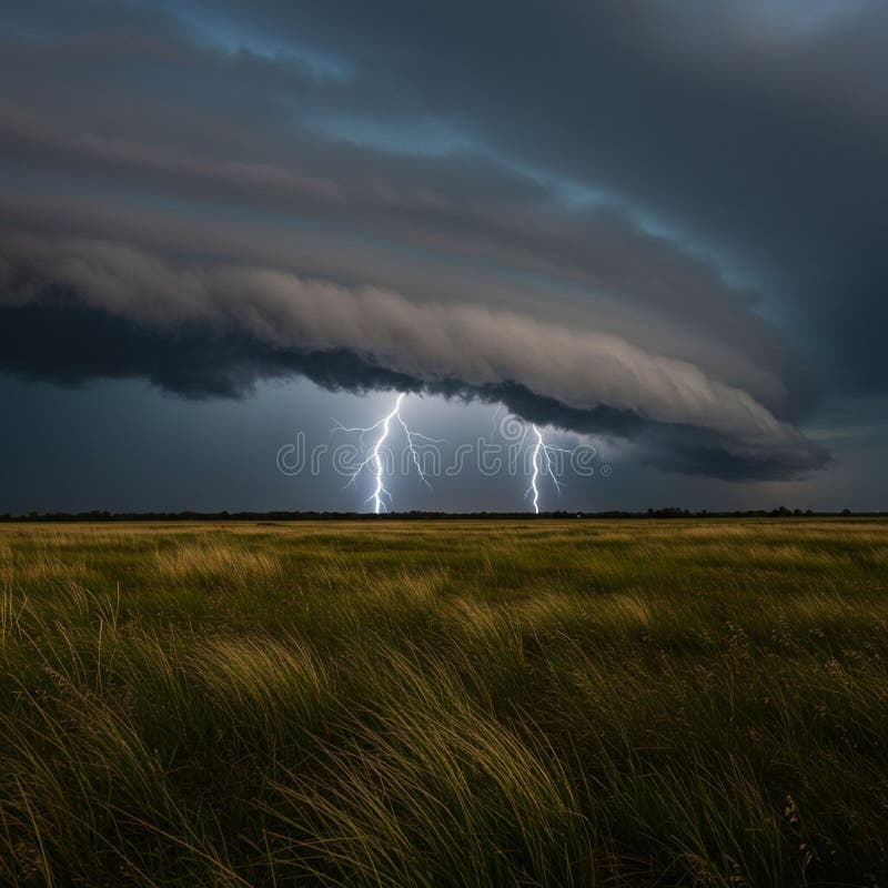 Dark Storm Clouds Dominate the Sky, Creating a Dramatic Backdrop Over ...