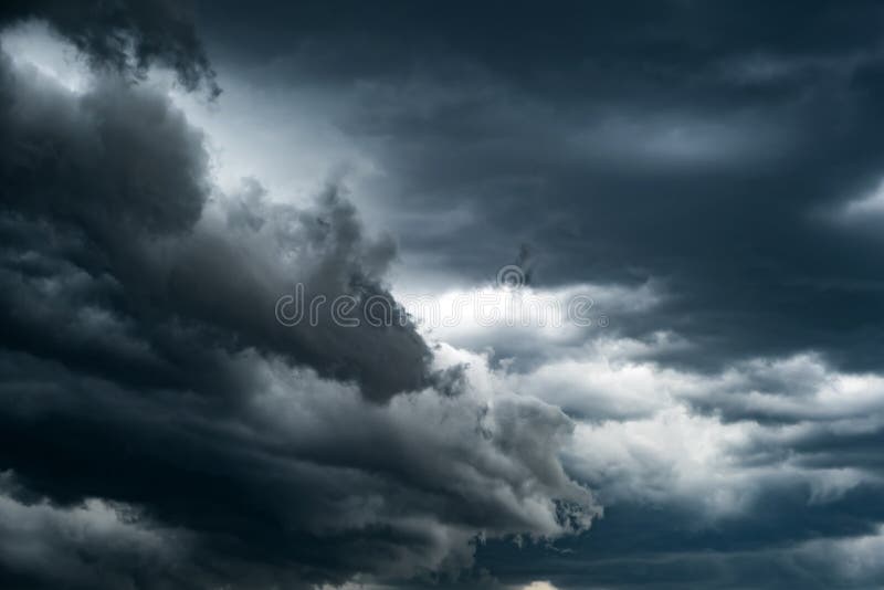 Dark Storm Clouds stock image. Image of storm, black - 222318383
