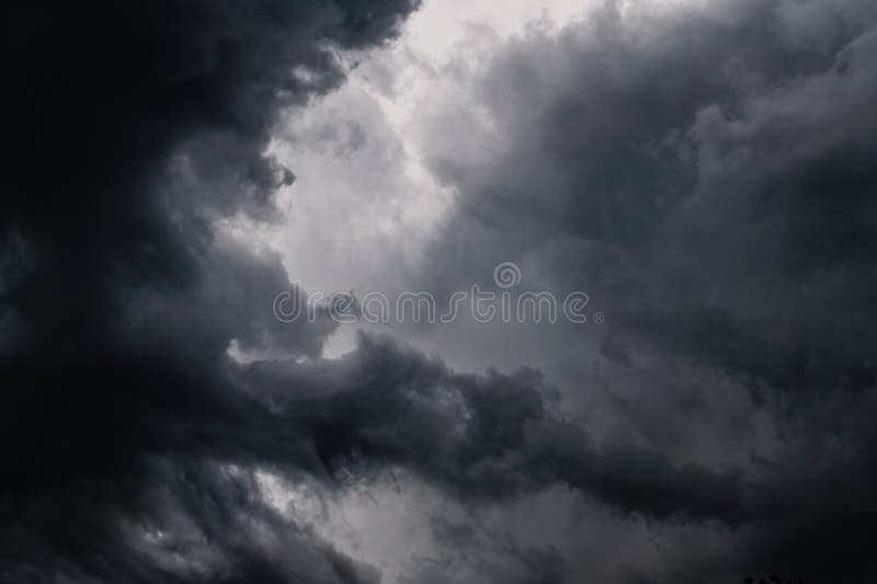 Dark Storm Clouds Gathering in Sky Creating Dramatic Scene Stock Image ...